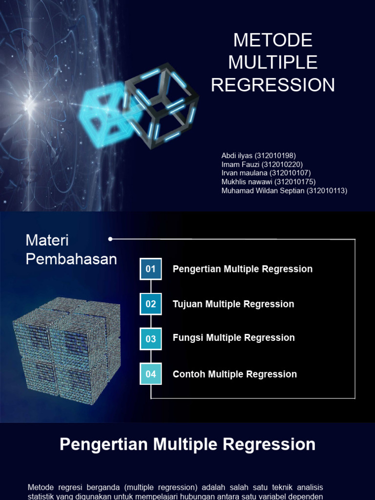 Materi Multiple Regression | PDF | Pengelolaan Keuangan & Uang | Metode & Bahan Ajar