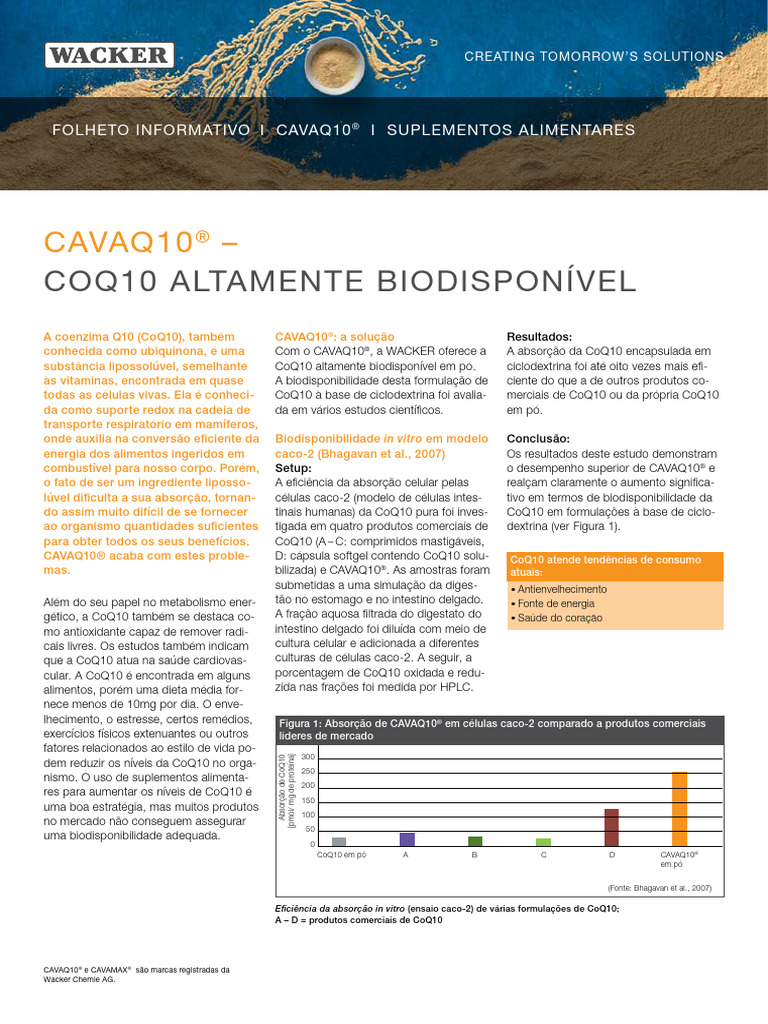 Cava Q10 | PDF | Biodisponibilidade | Antioxidante