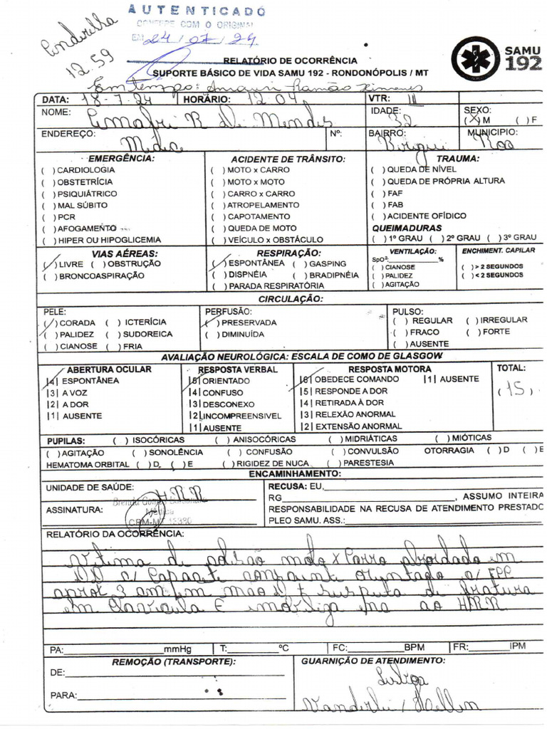 Protocolo Samu | PDF