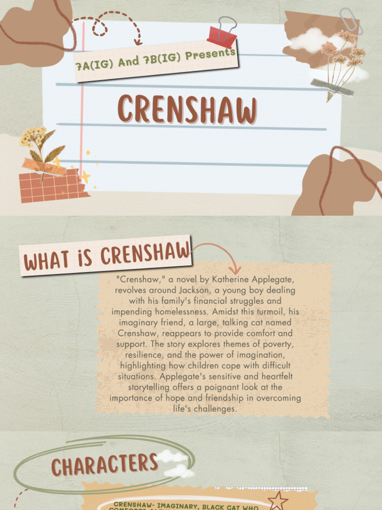 Crenshaw, A Novel by Katherine Applegate, Centers On Jackson, A Young ...