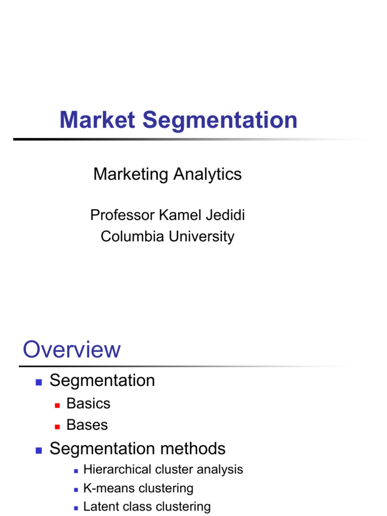Market Segmentation | PDF | Cluster Analysis