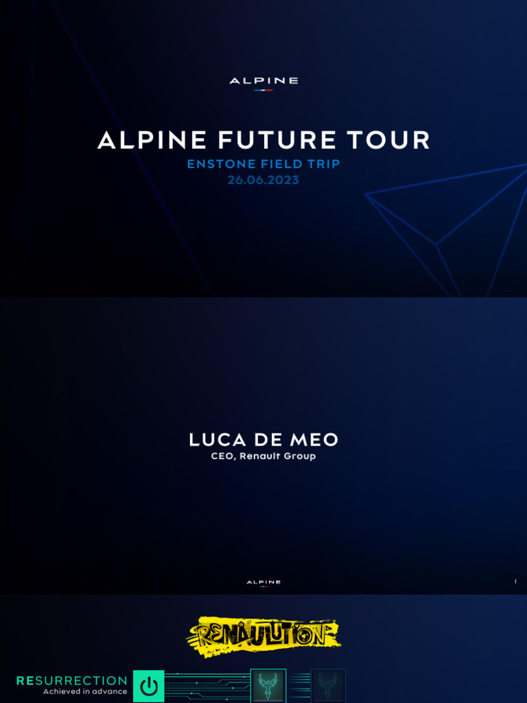 Alpine Future Tour - Presentation Strategique | PDF | Car | Motor Vehicle