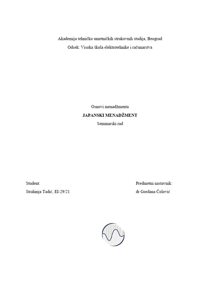 Japanski Menadžment | PDF
