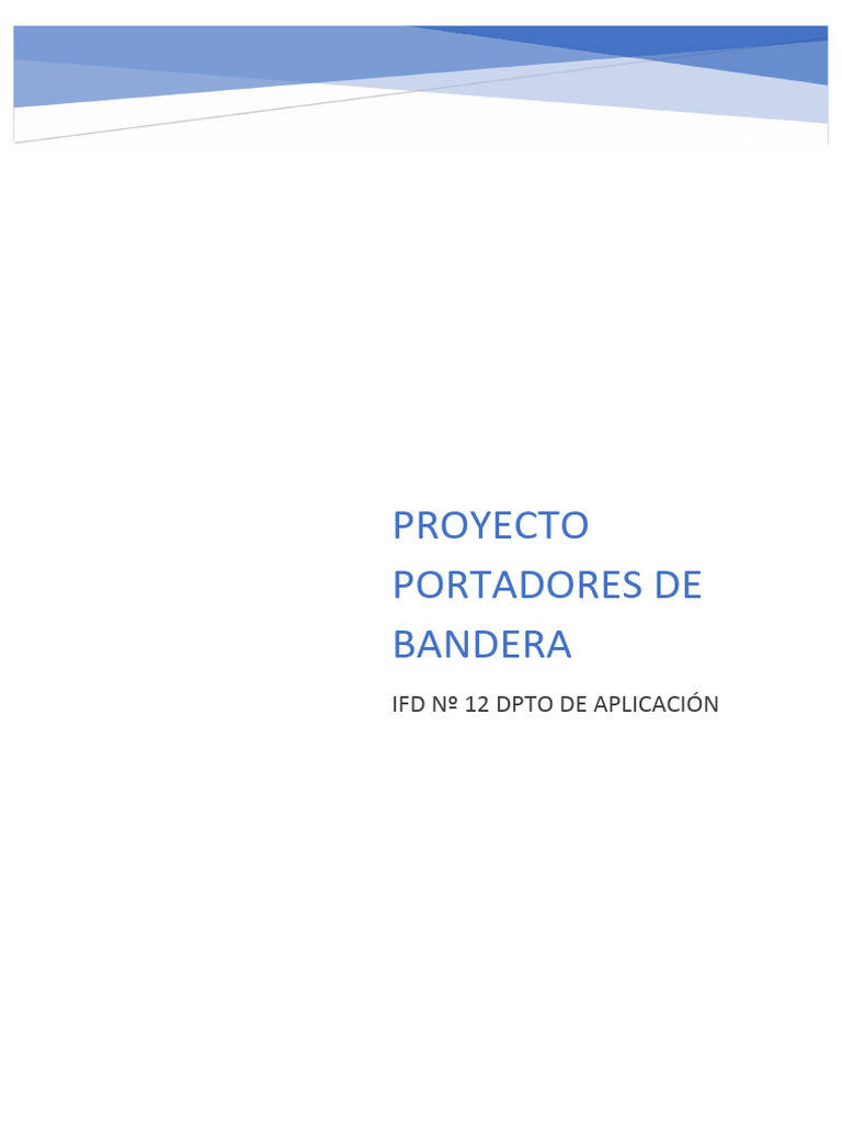 Proyecto de Portadores de Banderas 2023 B | PDF | Evaluación | Enseñando