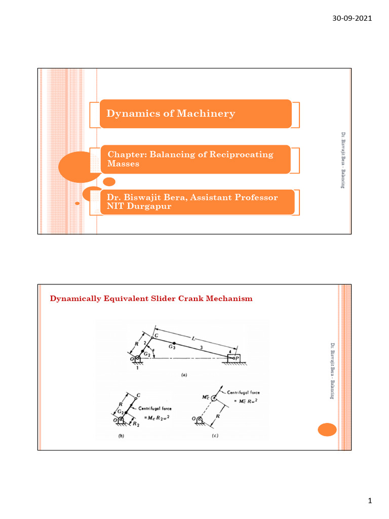 Balancing of Reciprocating Masses | PDF | Machines | Propulsion