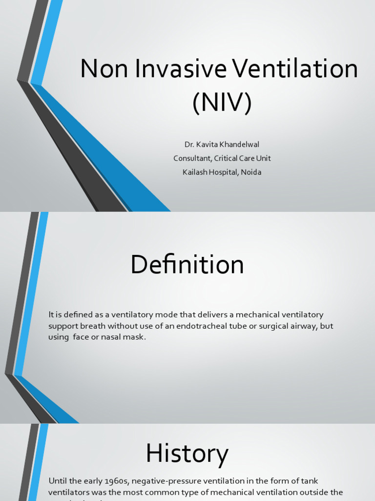 Non Invasive Ventilation | PDF | Pulmonology | Clinical Medicine
