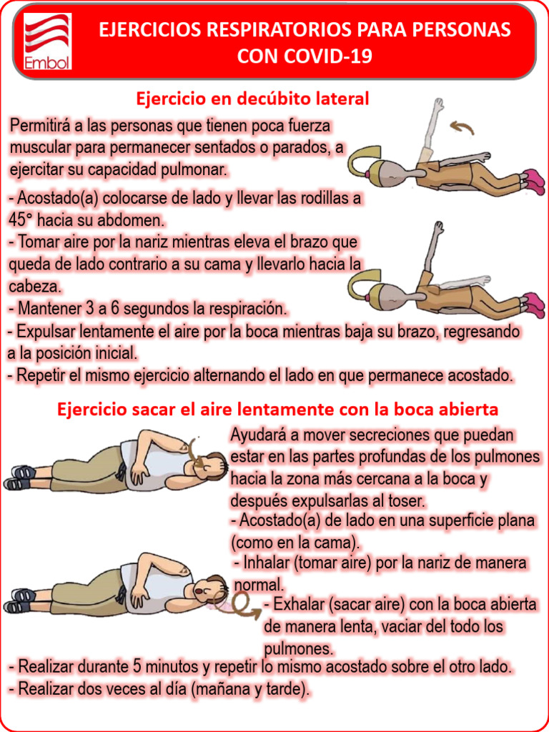 Ejercicios de Respiración | PDF | Respiración | Pulmón