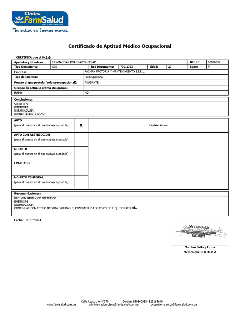 Facman Factoria-Huaman - Saravia - Flavio - Cesar-Emo | PDF | ruido ...