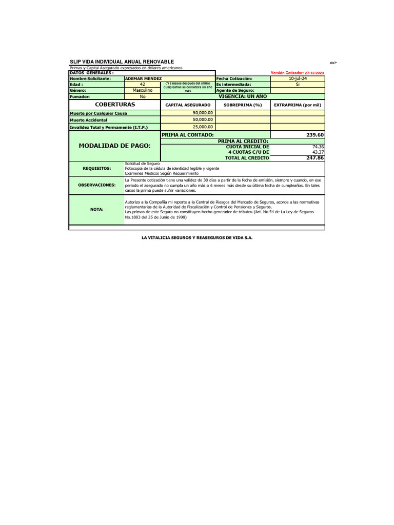 Viar Ademar | PDF | Seguro