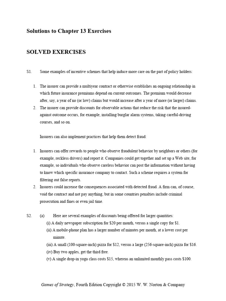 GOS4 ch13 Solutions Solved | PDF | Risk Aversion | Pricing