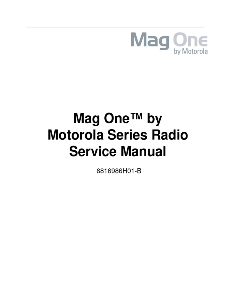 MagOne Service Manual 6816986H01-B | PDF | Soldering | Printed Circuit ...