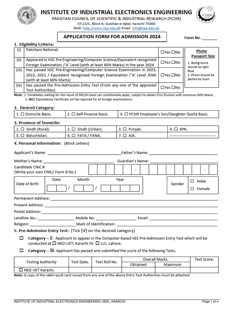 IIEE-past Paper | PDF