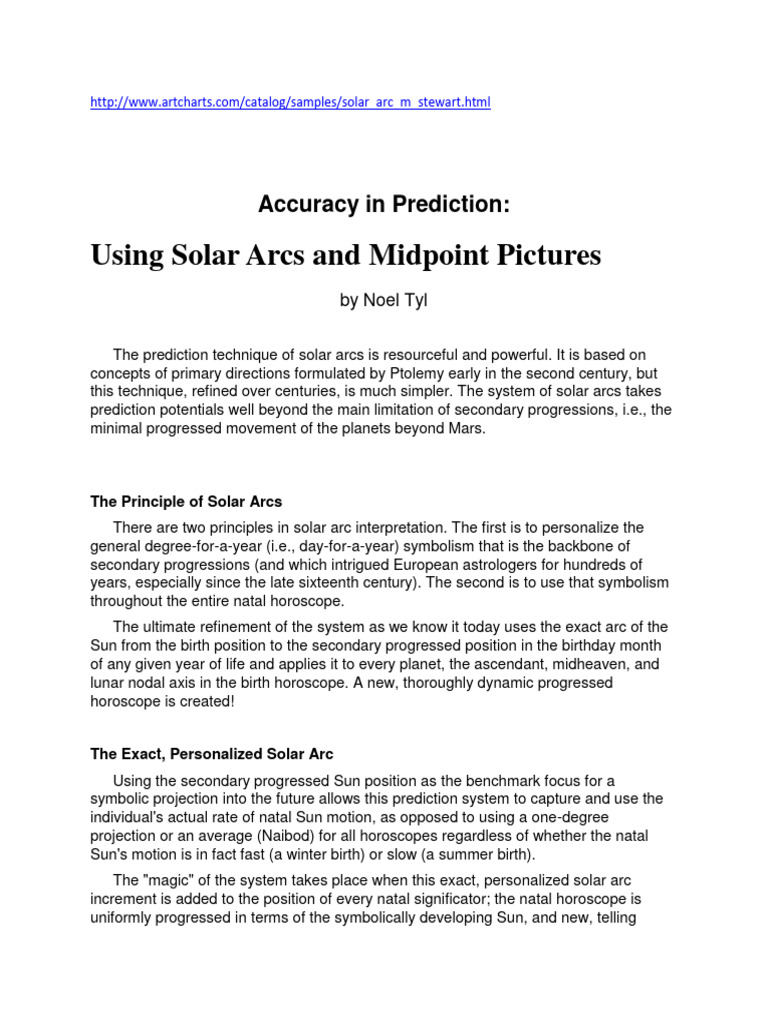 Using Solar Arcs and Midpoint Pictures | PDF | Horoscope | Planets