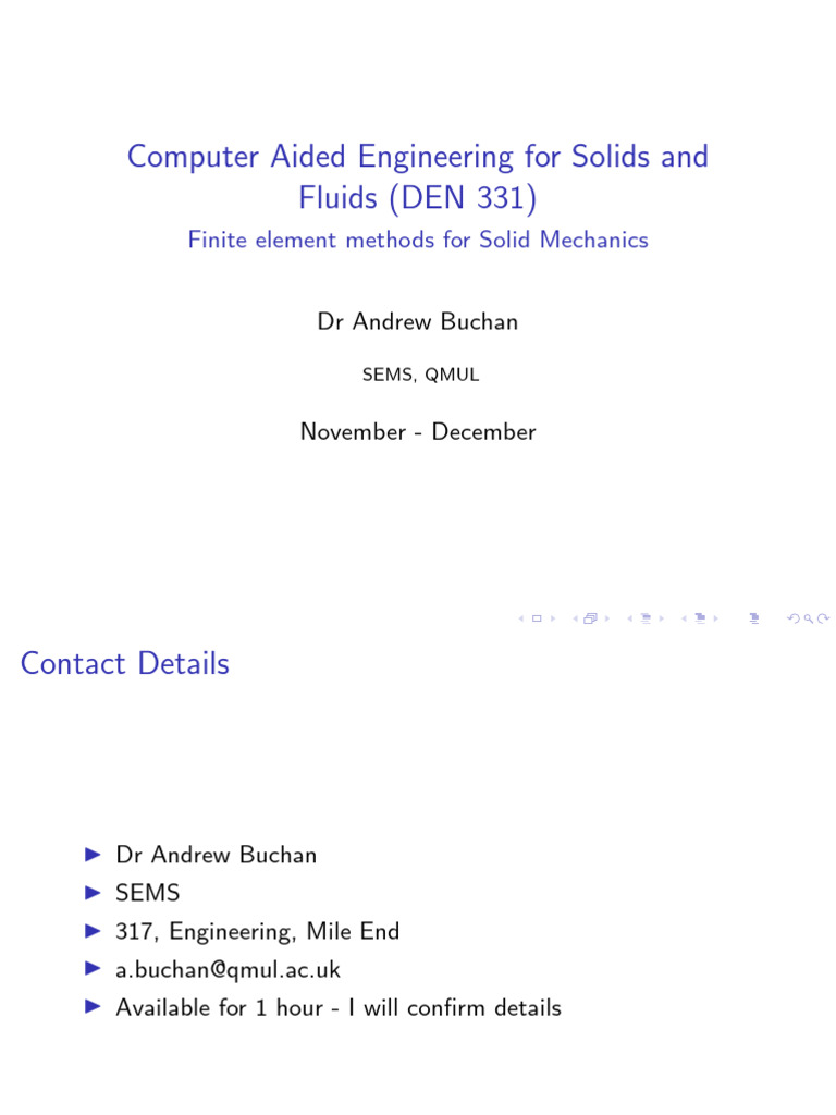 Session1 Withsol | PDF | Finite Element Method | Mathematics Of Computing