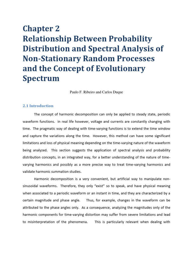 Spectral Analysis and Probability Distribution Similarity | PDF | Spectral Density | Fourier ...