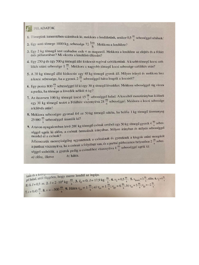 Gyakorlas Ero Lendulet Mozgasegyenelet.460470 | PDF