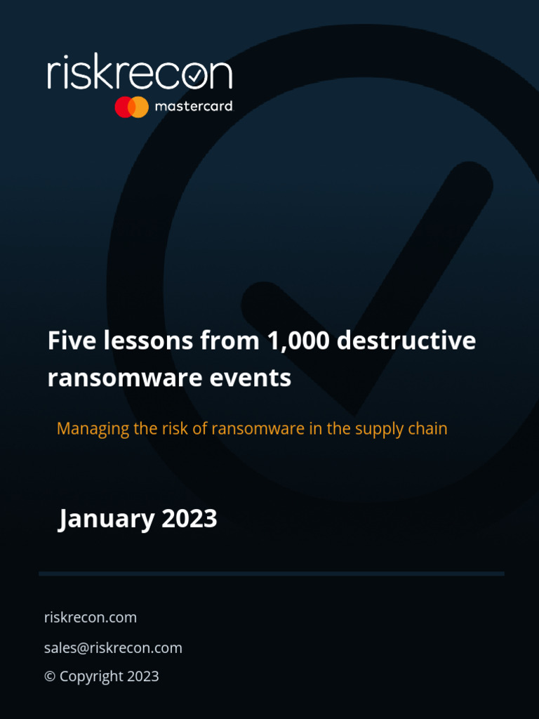 RiskRecon FiveLessons 1000 Events | PDF | Security | Computer Security