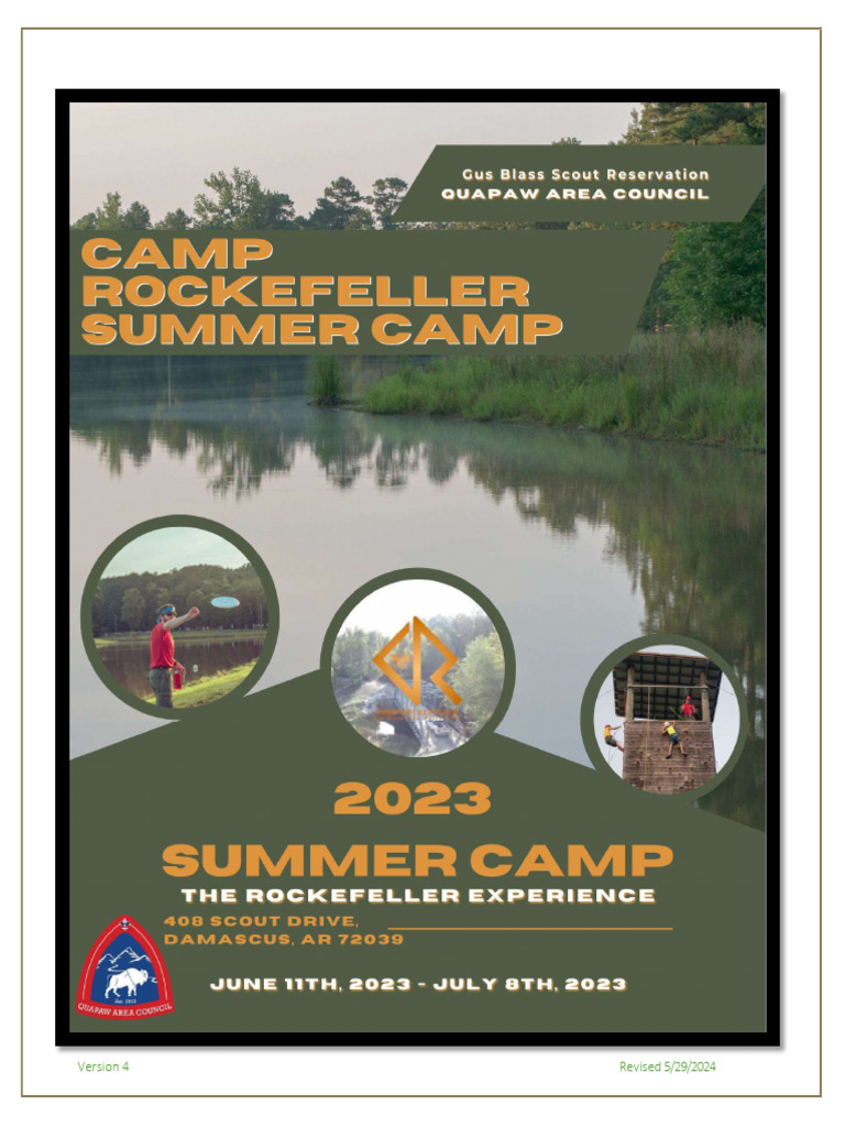 Camp Rockefeller Leader Guide v4 | PDF | Boy Scouts Of America | Camping