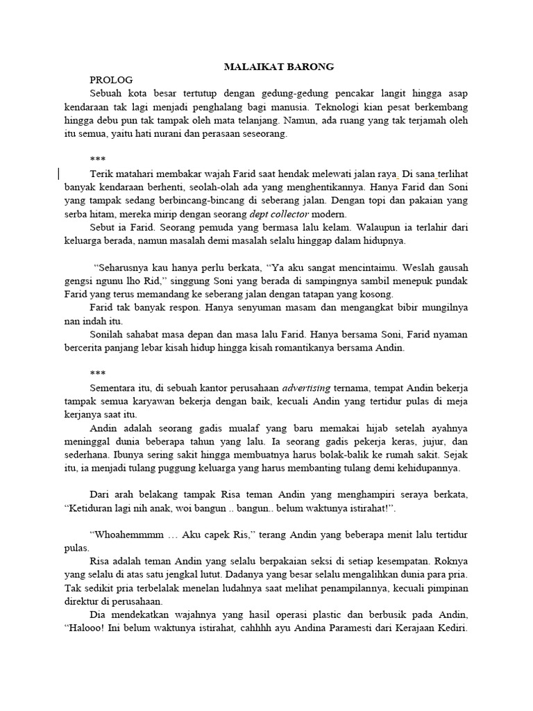 Antologi Malaikat Barong | PDF