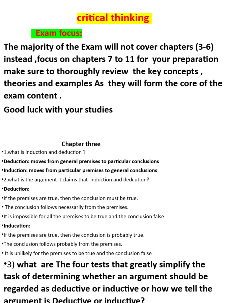 Critical Thinking | PDF | Argument | Inductive Reasoning