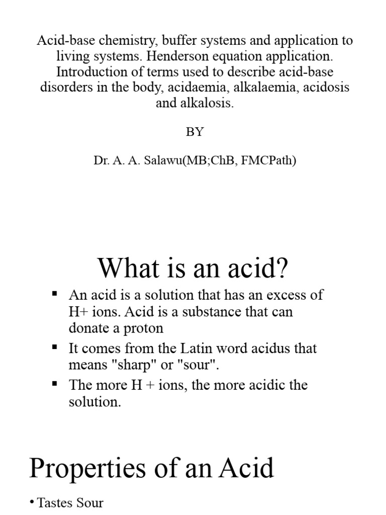 2.acid Base Chemistry | PDF | Buffer Solution | Acid