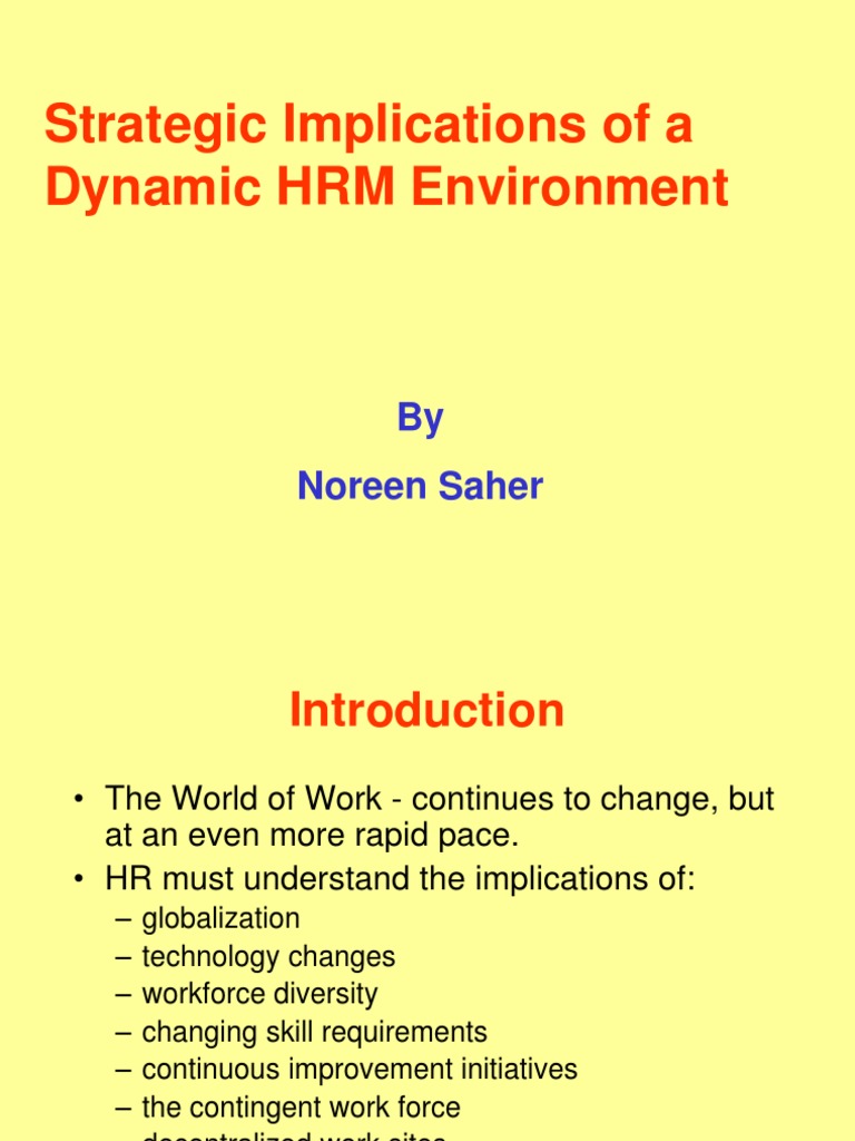 Dynamic HRM Strategies for Global Workforce | PDF