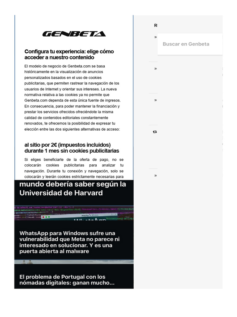 Genbeta - Software, Internet y Productividad | PDF | Cookie HTTP | Internet