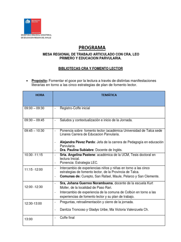 Fomento Lector en Educación Parvularia | PDF