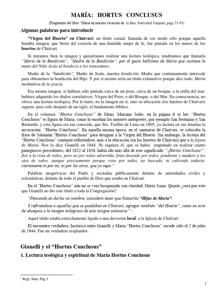 María Hortus Conclusus | PDF | María, madre de Jesús | Paraíso