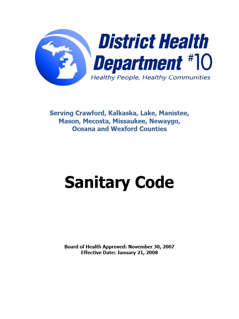 Uniform Sanitary Code UpdatedApril2014 | PDF | Septic Tank | Sewage ...
