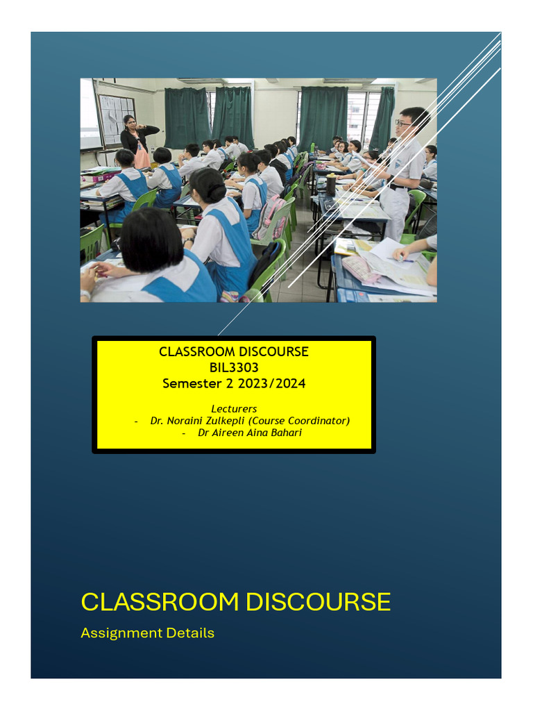 V3 Classroom Discourse Assignment Details | PDF | Information | Human Communication