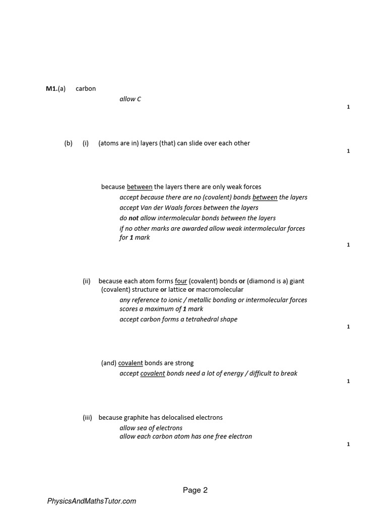 Chemistry Exam Answer Key | PDF | Chemical Bond | Ionic Bonding