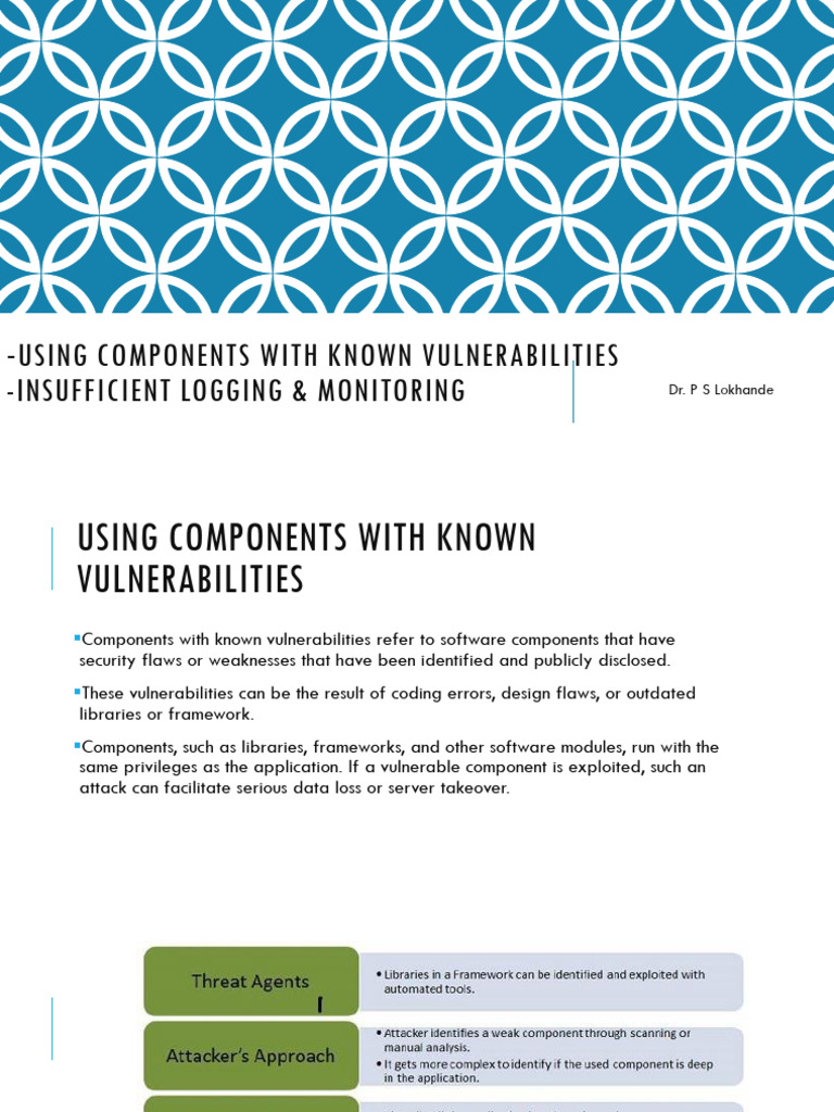 Chapt-6Components With Known Vulnerabilities | PDF | Vulnerability ...