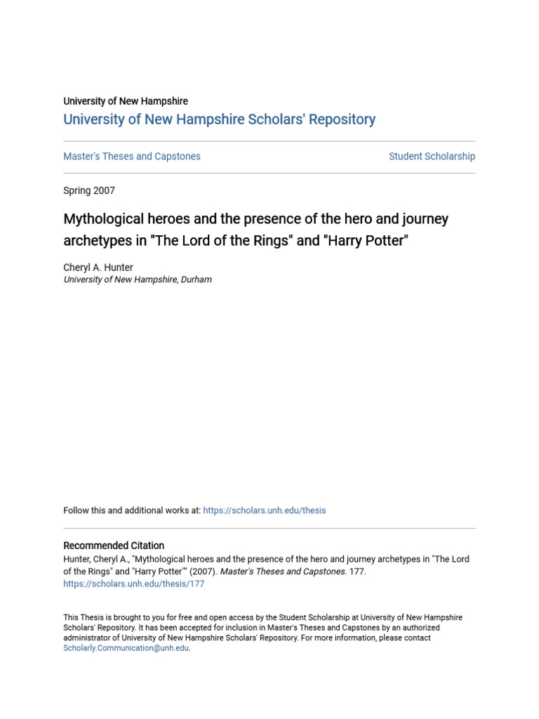 Mythological Heroes and The Presence of The Hero and Journey Arch | PDF ...