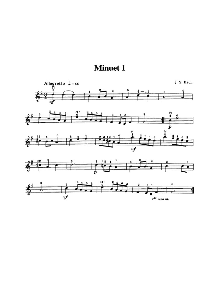 Minuet 1 | PDF