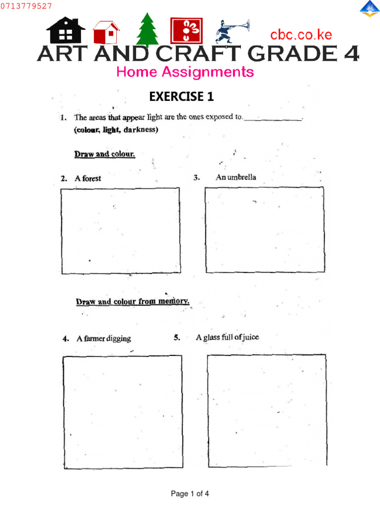 Grade 4 Art and Craft Exercises | PDF | Career & Growth | Wellness