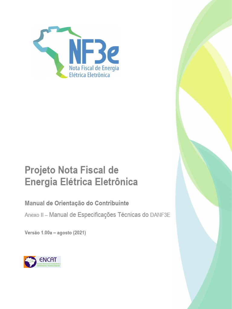 Moc Nf3e Anexo-II Danf3e V1-00a | PDF | Recibo | Impressão