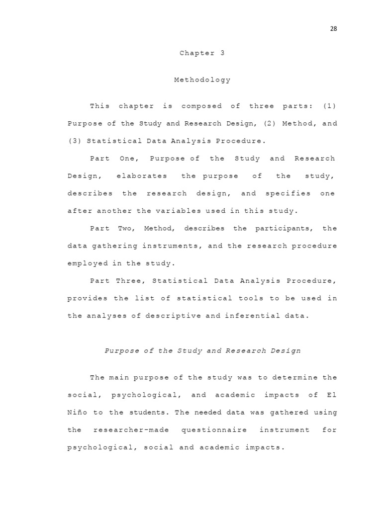 Chapter-3 - El Niño - Apinan | PDF | Questionnaire | Marketing Research