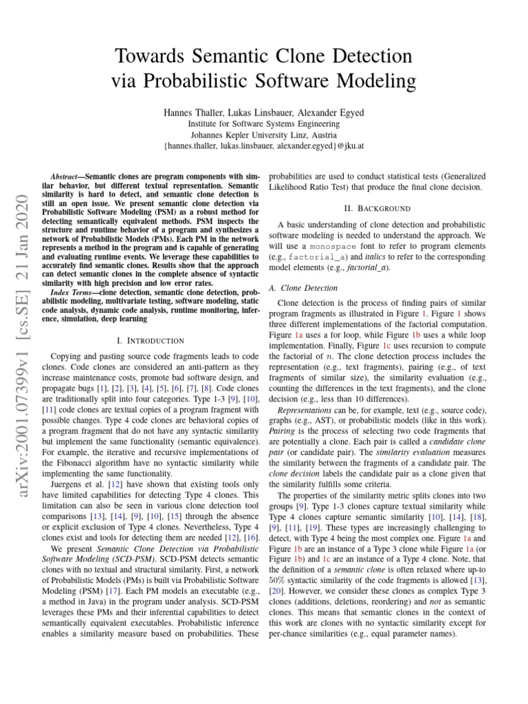 Semantic Clone Detection | PDF | Semantics | Control Flow
