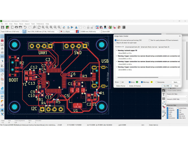 Kicad Intro Lesson Redo (Full Layout) 26 07 24 | PDF