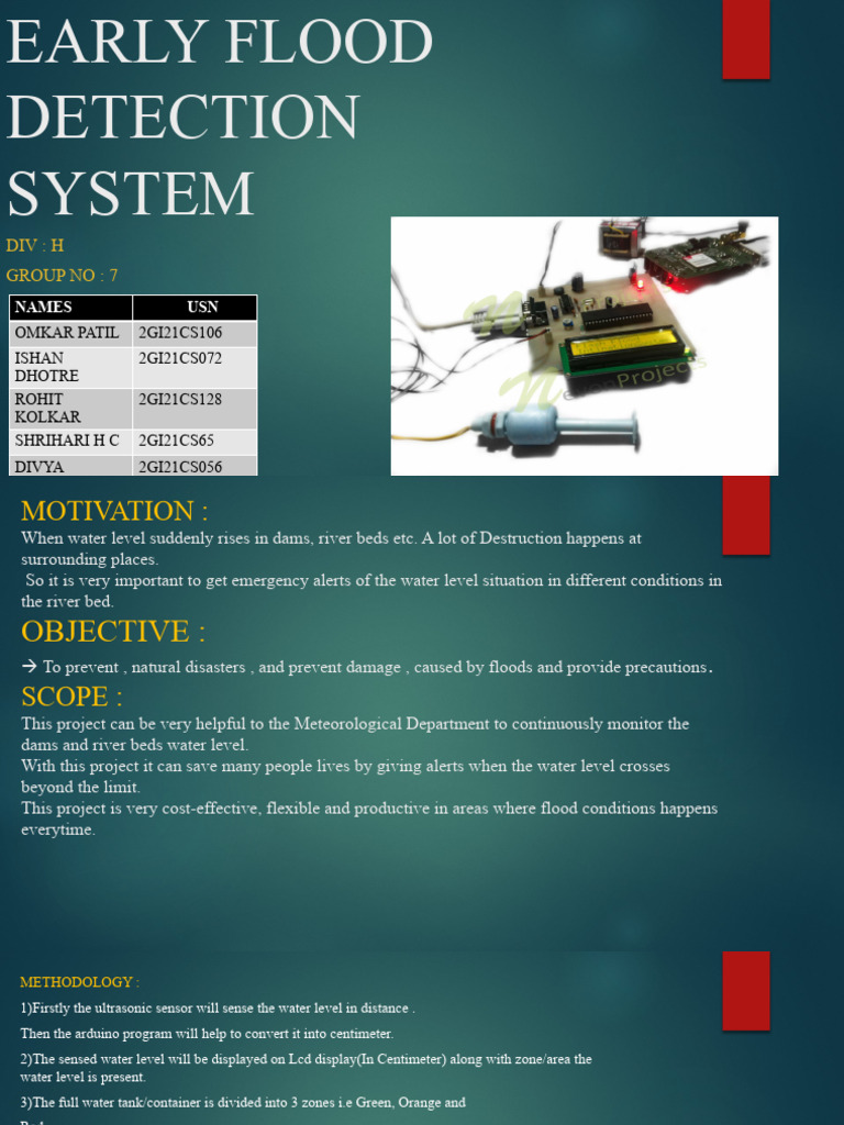 EARLY FLOOD DETECTION SYSTEMp | PDF | Ultrasound | Acoustics
