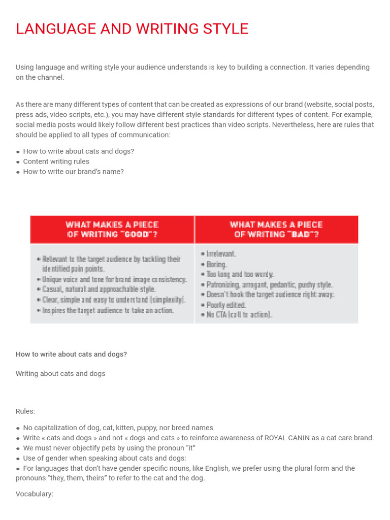 Language and Writing Style | PDF | Dogs | Grammatical Gender