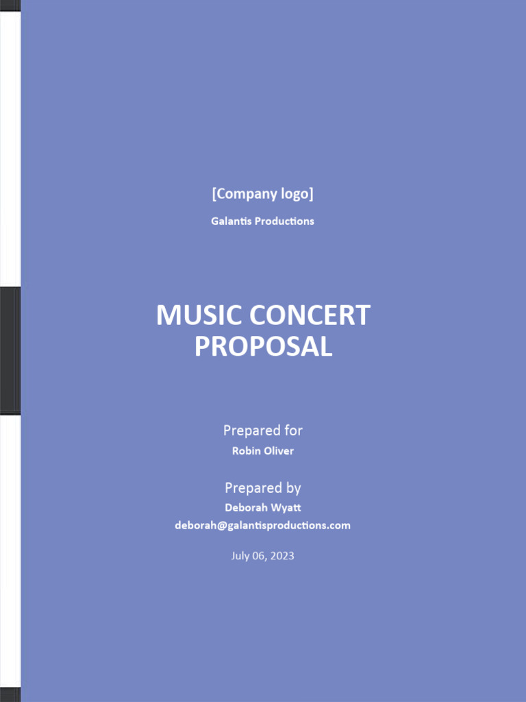 Free Music Concert Proposal | PDF | Business | Home & Garden