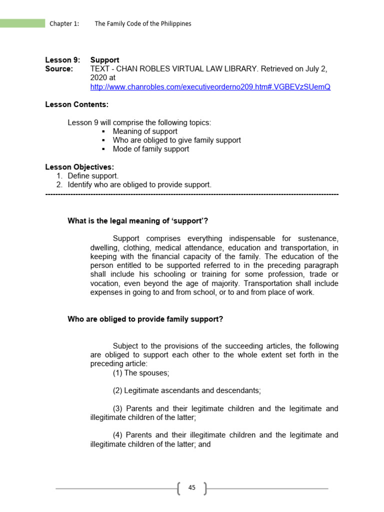 Module 1 The Family Code Lesson 9 | PDF | Annulment | Private Law