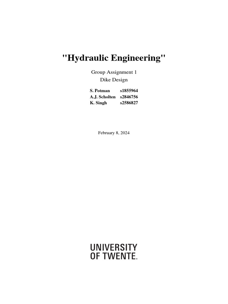 Group6 Hydraulic Engineering Assignment 1 | PDF | Soil Mechanics
