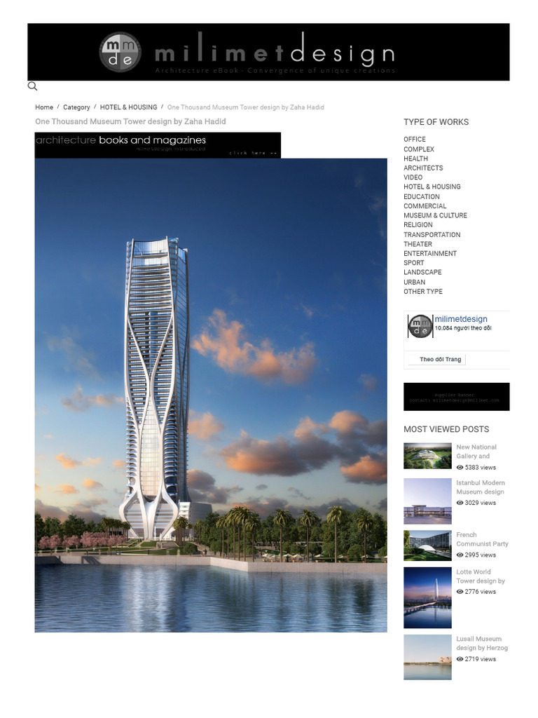 One Thousand Museum Tower Design by Zaha Hadid | PDF | Buildings And ...
