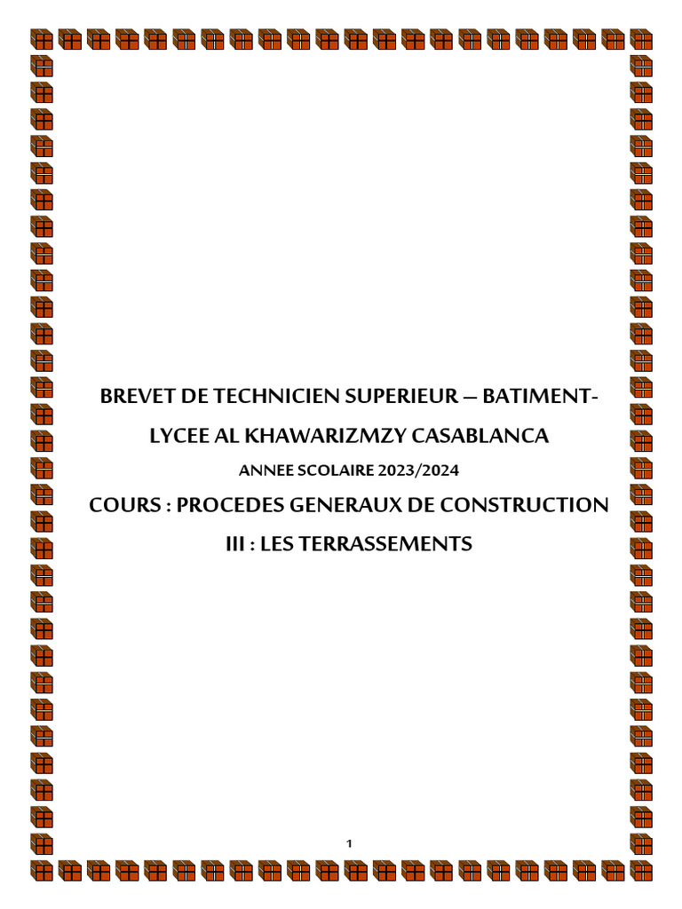 Les Techniques de Terrassement en Construction | PDF | Ingénierie civile | Ingénierie