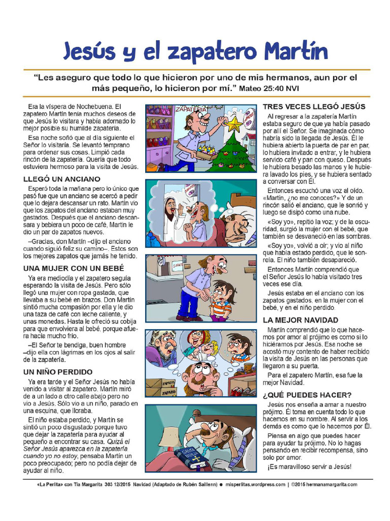 Cuento Navideño El Zapatero Martin | PDF