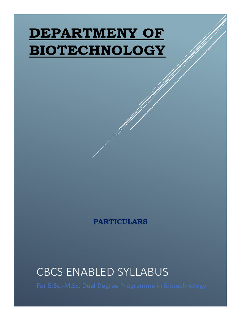 336 Copy of Final Cbcs (Biotechnology) BSC 2022 Revised | PDF ...