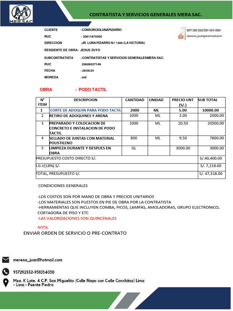 Coti Podo Tactil | PDF